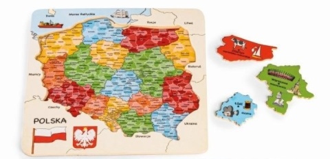 Mapa Polski puzzle 30x30 - SeniorLux